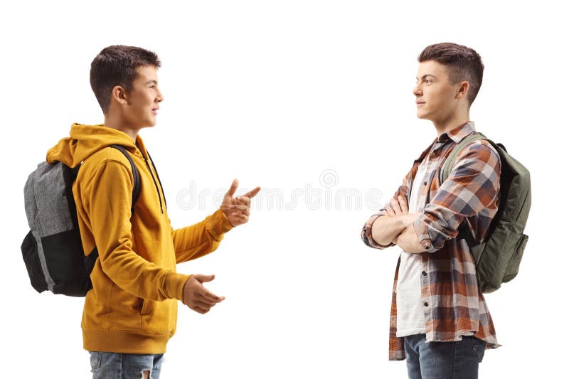 Teenage Student Boys Having Conversation Stock Photos - Free & Royalty ...