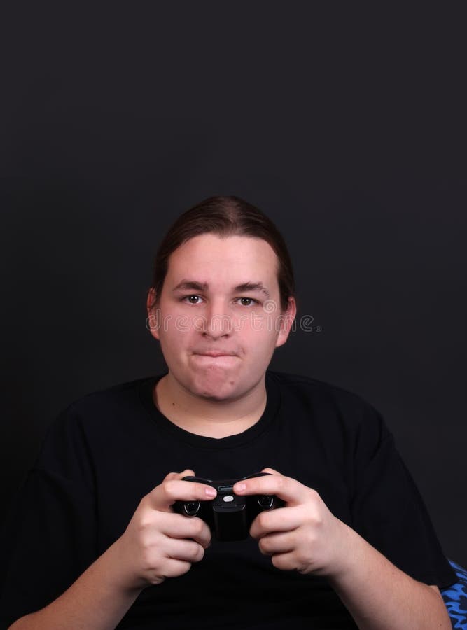 Teenage video game player stock image. Image of play - 12242273