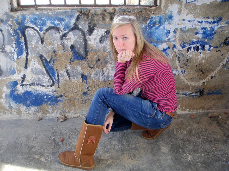 Typical Teen Girl stock photo. Image of smile, outdoors - 15273016