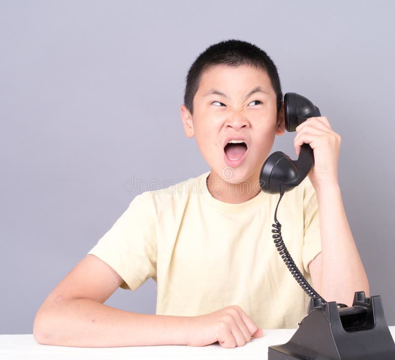Teenager Angry Phone Call stock photo. Image of chinese - 25579570