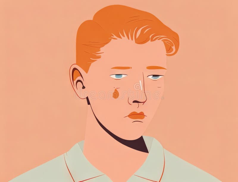 A Teenager Blushing with Embarrassment after an Illadvised Comment. Art ...