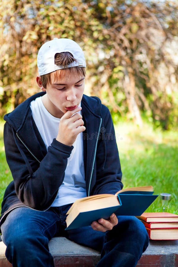 Teenager with a Book stock photo. Image of calm, exam - 89749874