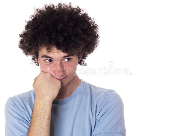 Teenager with a Bored Look on His Face. Stock Image - Image of casual ...