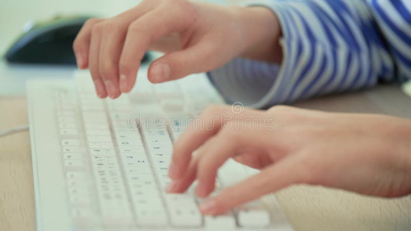 Teenager Hands Quickly Typing on Keyboard, Left and Right Trucks Stock ...