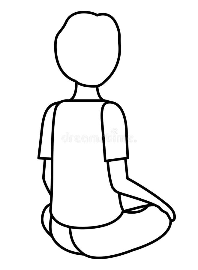 Teenager Boy Back Avatar Character Stock Vector - Illustration of funny ...