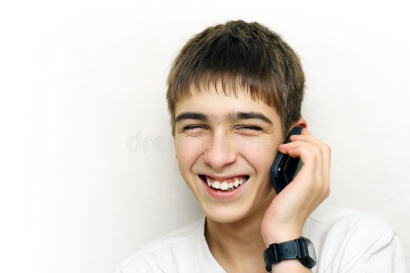 Teenager Call on Phone stock image. Image of male, european - 28604427