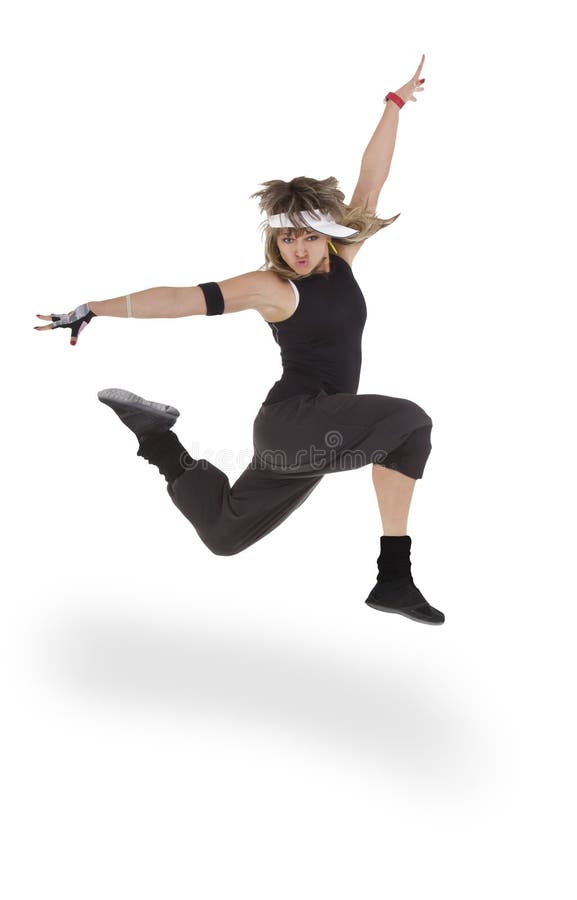 Teenage Girl Dancing Breakdance in Action Stock Image - Image of ...