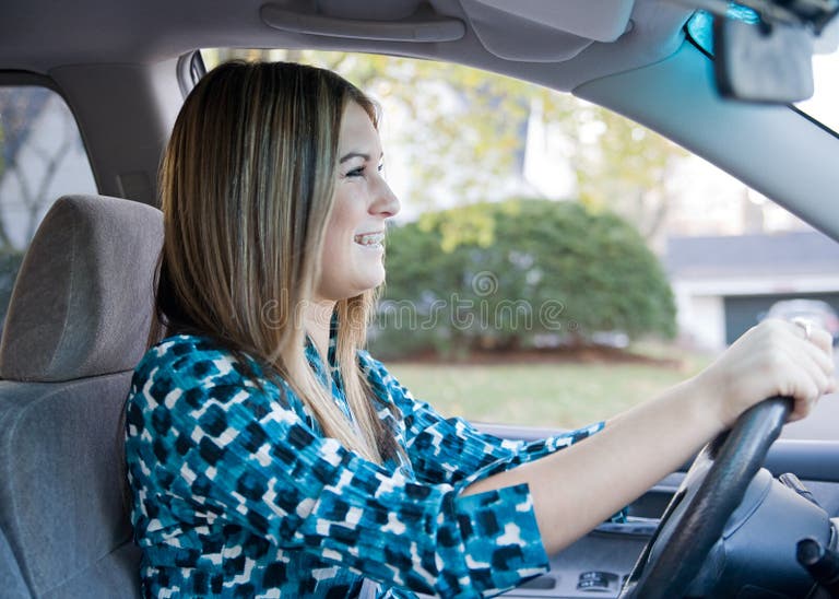 Teenager Driving stock image. Image of girl, kids, education - 7393841