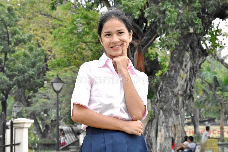 Teenager Girl Decision Making in Park Stock Photo - Image of youth ...