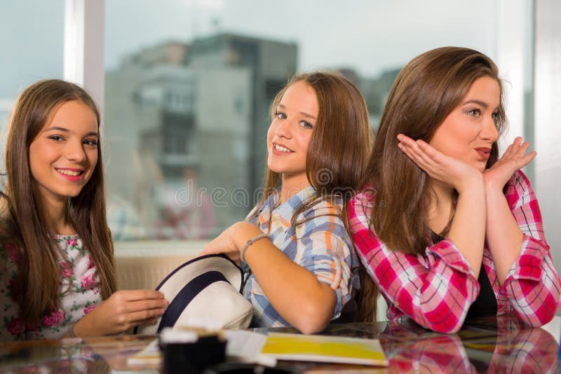 Teenager Girls Hanging Out Together Stock Image Image Of Group