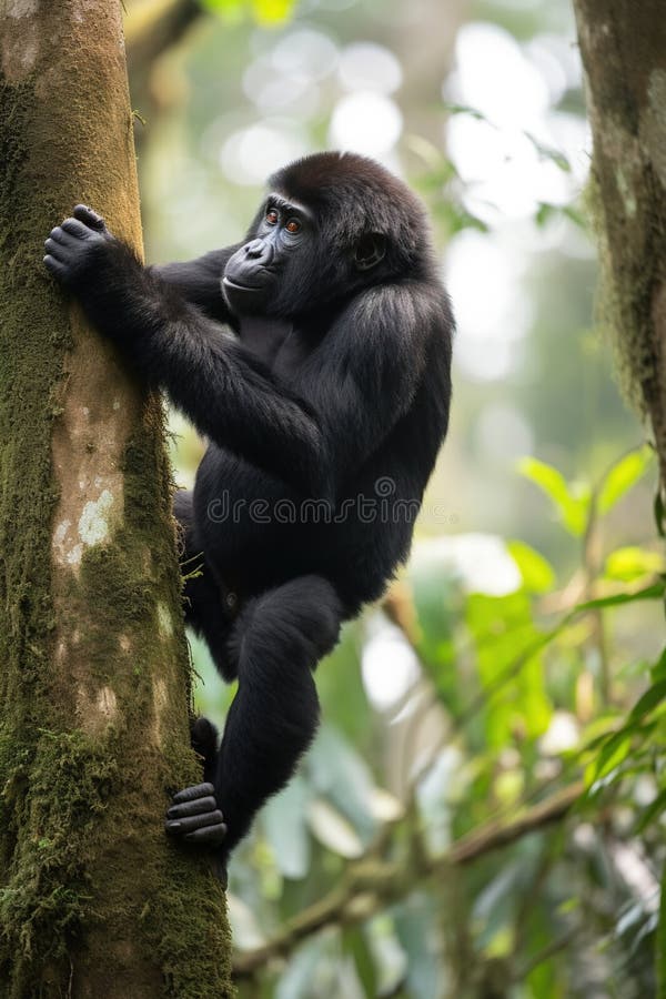 Climbing Gorilla Tree Stock Illustrations – 78 Climbing Gorilla Tree ...