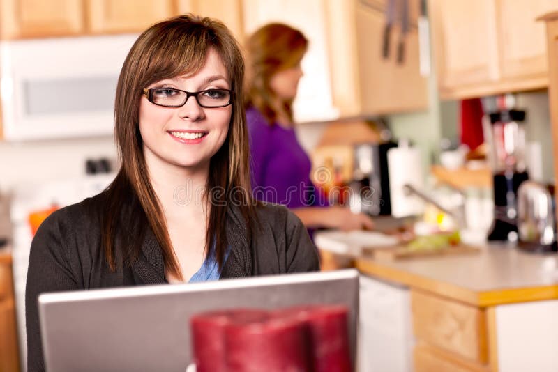 Teenager at home stock photo. Image of caucasian, computer - 17862536