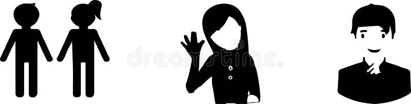 Teenager Icon Isolated on White Background Stock Illustration ...