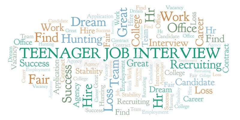 Job Interview word cloud. stock illustration. Illustration of vacancy ...
