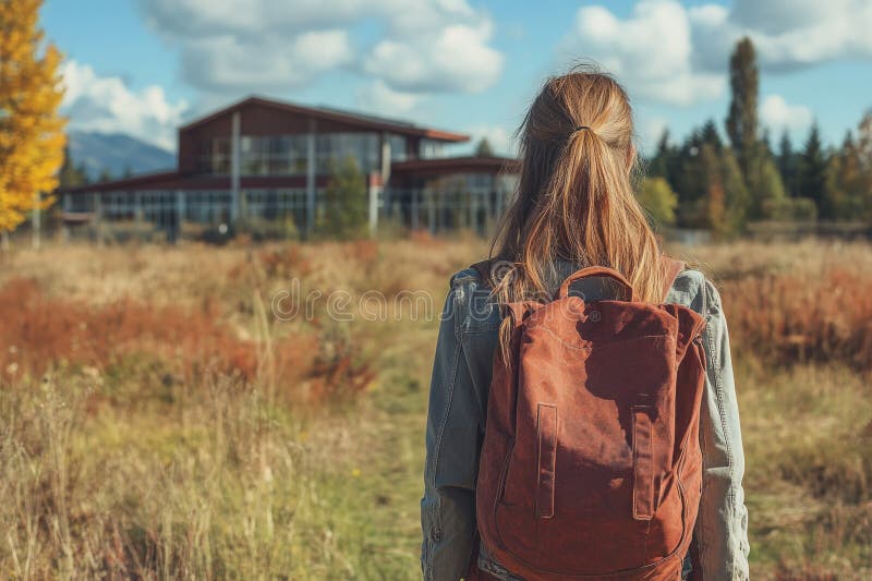 Teenager Leaving School Backpack Slung Over Shoulder Somber Relatable ...
