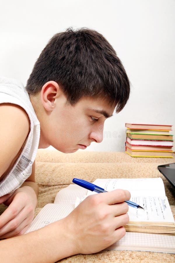 Teenager Preparing for Exam Stock Photo - Image of student, side: 39941456