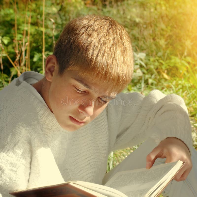 Teenager read the Book stock image. Image of effect, learn - 50954201