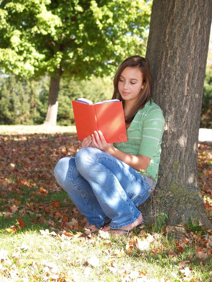 Teenager reading a book stock photo. Image of caucasian - 3483080