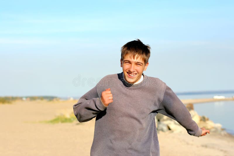 Teenager running stock image. Image of arms, active, expression - 13346263