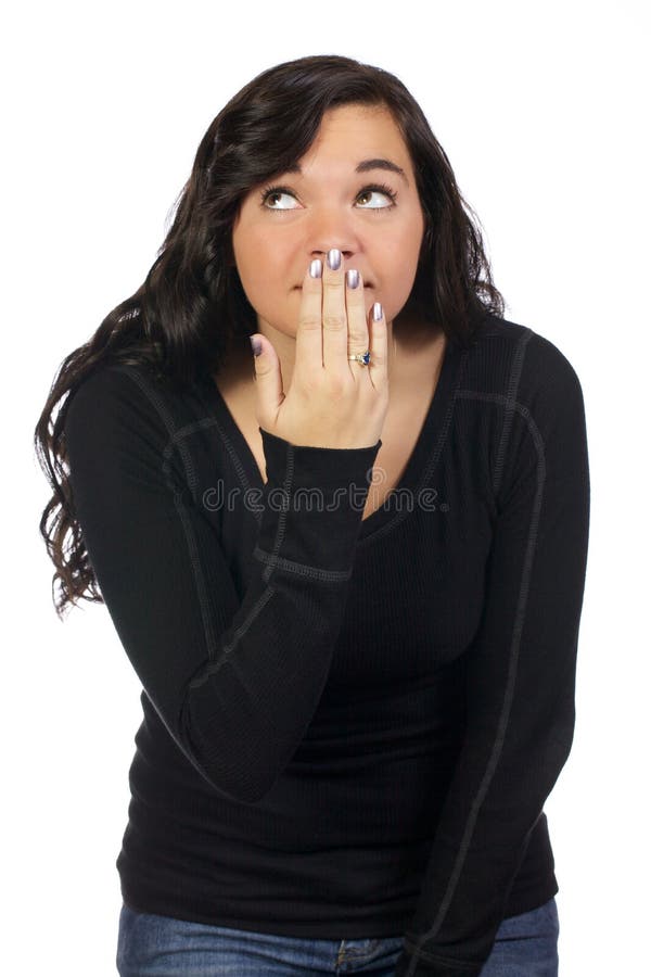 Teenager S Embarrassed Look Stock Photo - Image of space, expression ...