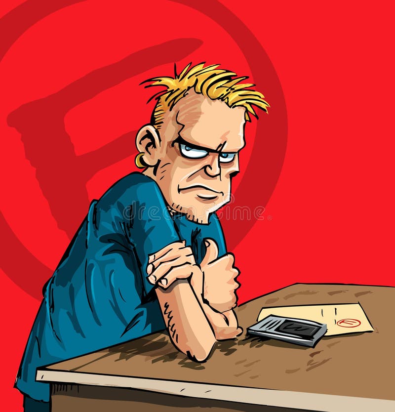 Teenager with a Scowling Face Stock Vector - Illustration of angry ...