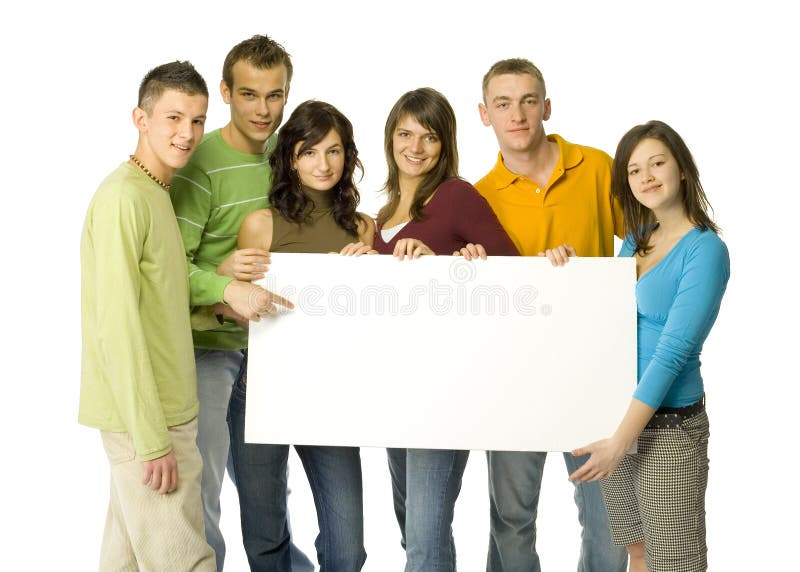 Teenagers with board stock photo. Image of holding, hold - 2386156
