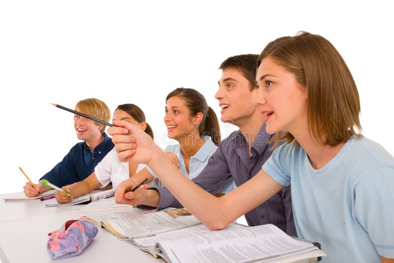 Teenagers in classroom stock image. Image of young, schooling - 26670913