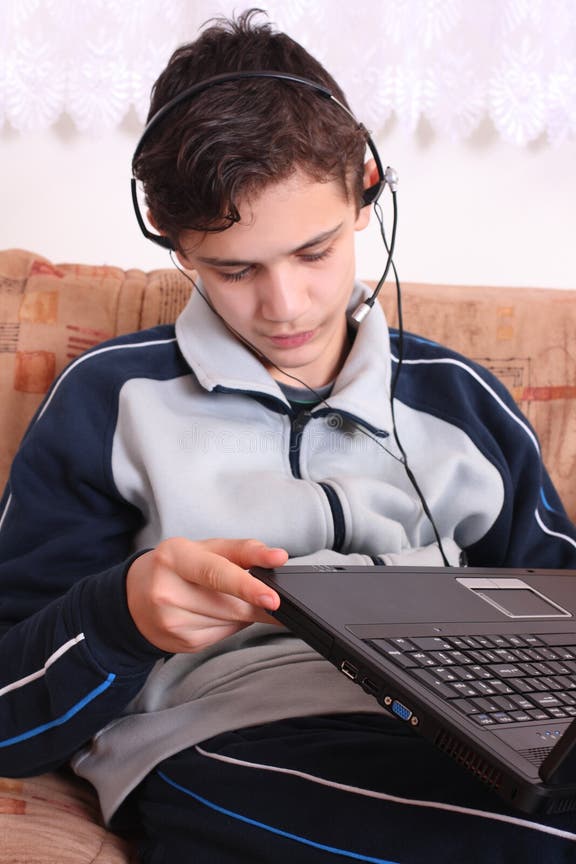 Teenagers and computer stock image. Image of technology - 8156645