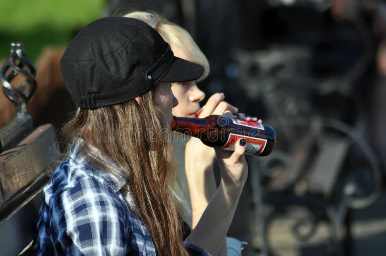 509 Girl Drinking Beer Bottle Stock Photos - Free & Royalty-Free Stock ...