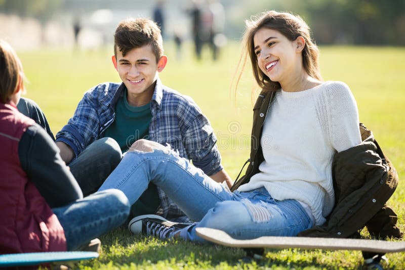 652 Teens Hanging Out Park Stock Photos - Free & Royalty-Free Stock ...