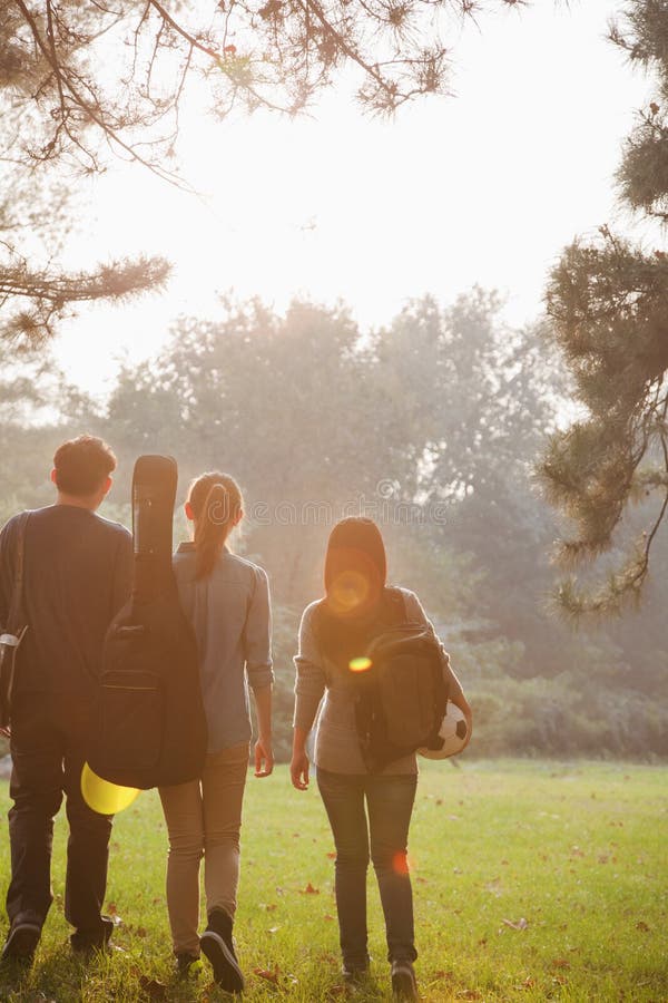 Teenagers Hanging Out in the Park Stock Image - Image of enjoyment ...