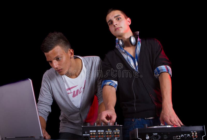 Teenagers at a Party with Djs Stock Image - Image of friends ...