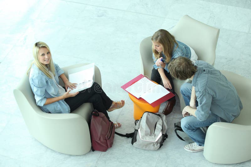 Teenagers revising stock photo. Image of notes, working - 29388776