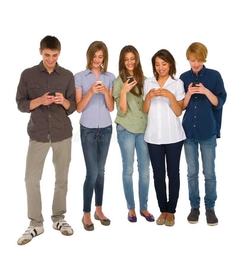 Teenagers with smartphone stock photo. Image of girls - 26666092