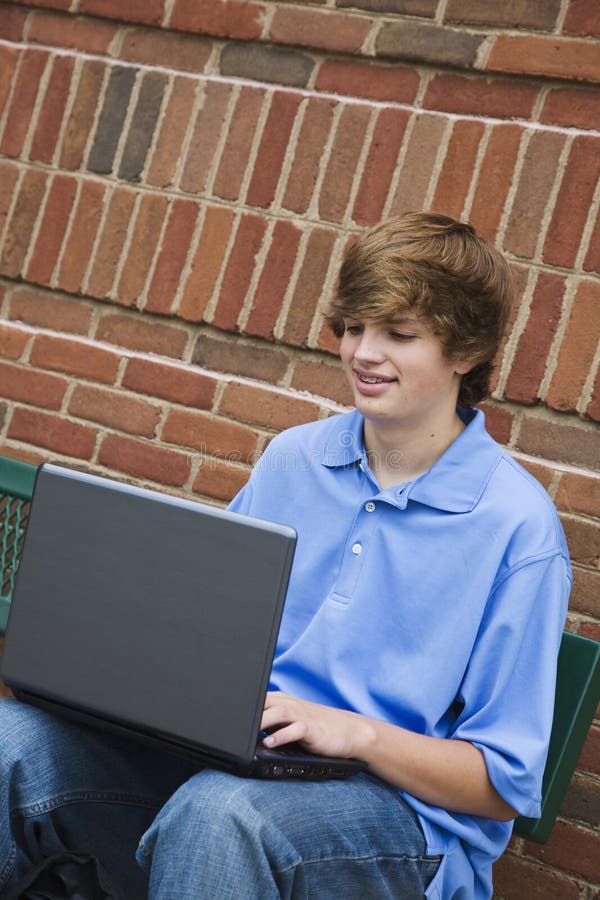 Teen using tablet computer stock image. Image of technology - 24783723
