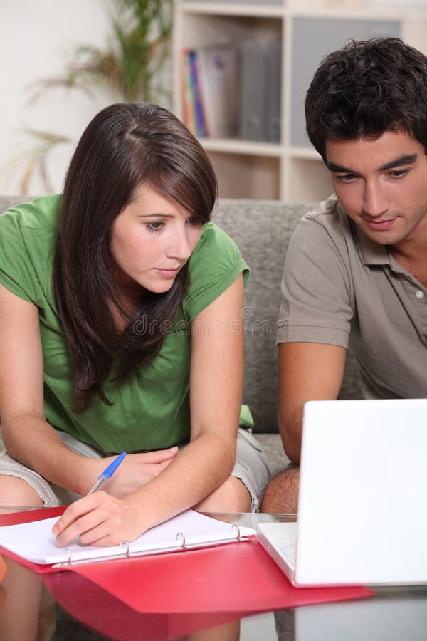 Teens doing homework stock photo. Image of adolescence - 34465452