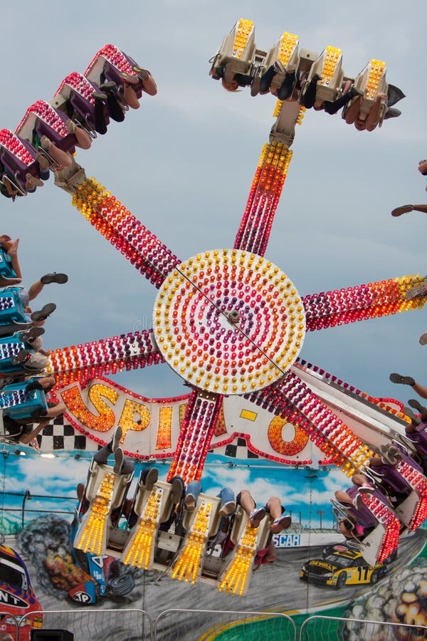 Teens on a Flying Carnival Ride Motion Blur Editorial Stock Photo ...