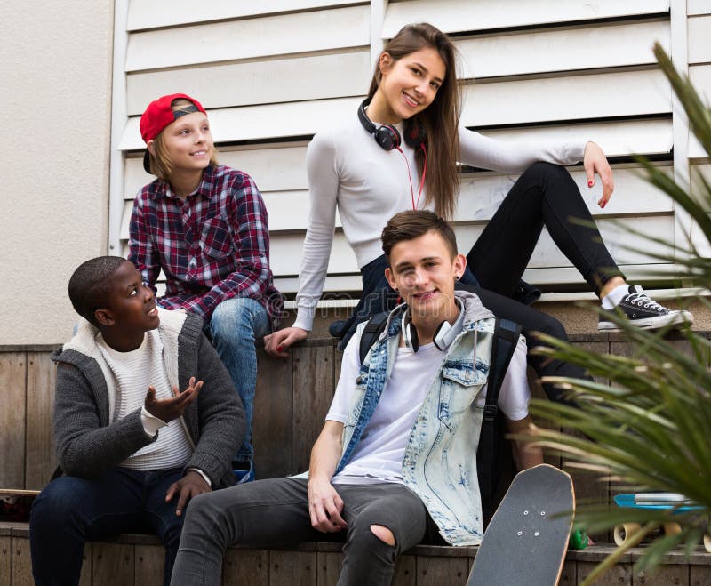 Teens Talking in the Classroom Stock Image - Image of lifestyle ...