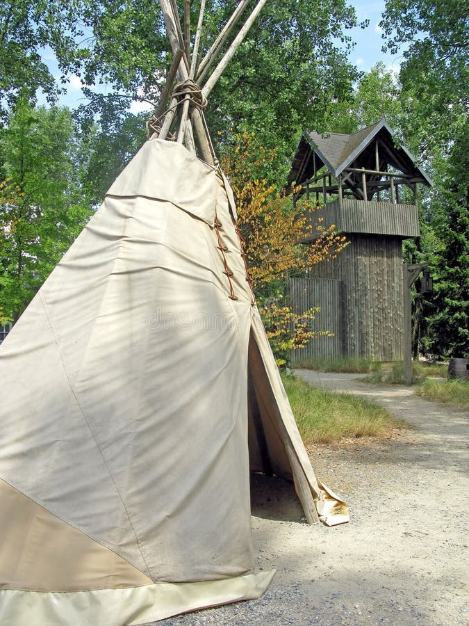 Ancient Man Hut. Teepee or Wigwam Tent House, Outdoors Stock Photo ...