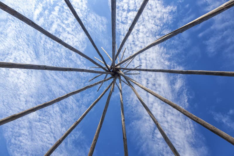 Teepee Frame stock image. Image of rays, american, conical - 35275437