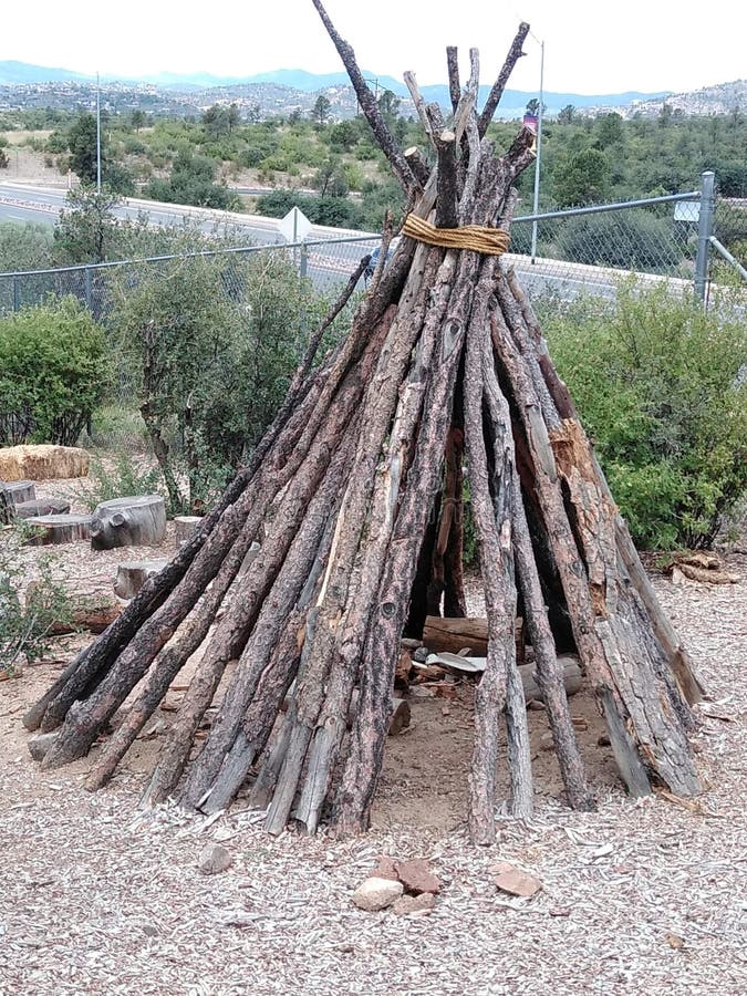 Wood Teepee On Atacama Desert Stock Image - Image of tourism, style ...