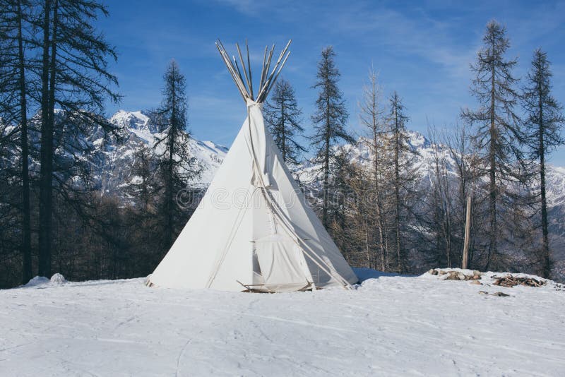 Winter teepee stock photo. Image of nature, extreme, czech - 12590078