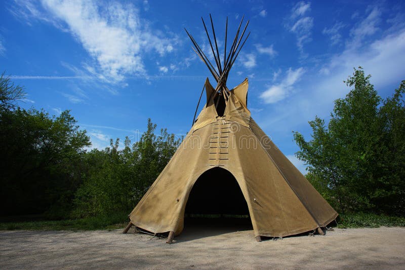 Teepee tent house outdoors editorial stock image. Image of forest ...