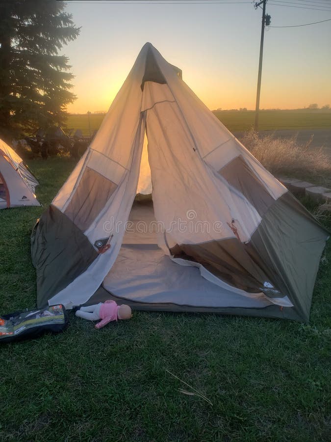 Teepee tent sunset stock image. Image of teepee, sunset - 196820477