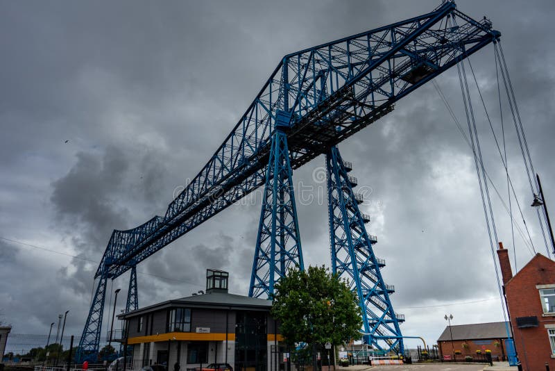 The Tees Transporter Bridge from Below Stock Photo - Image of ...
