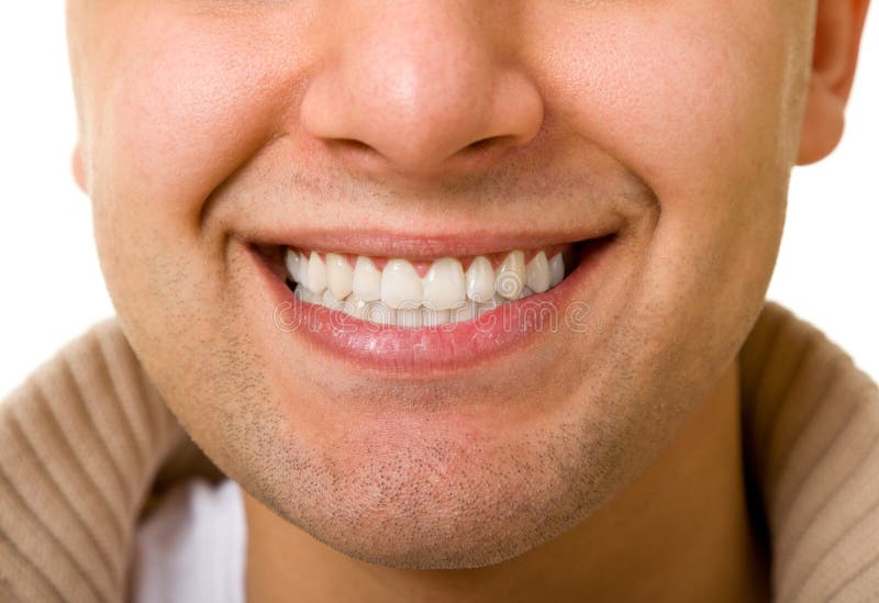 Young Man with Perfect White Teeth Stock Image - Image of background ...