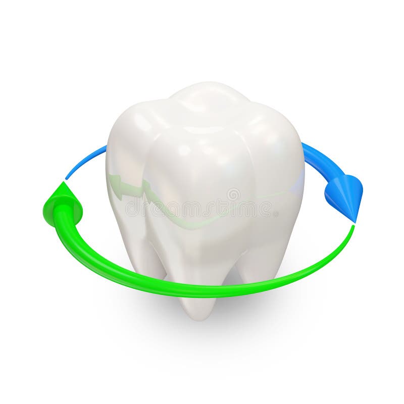 Protected Tooth 3d Icon Isolated Stock Illustration - Illustration of ...