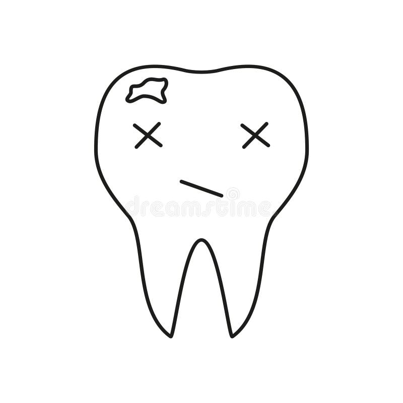 Teeth is bad icon stock vector. Illustration of cartoon - 108832760