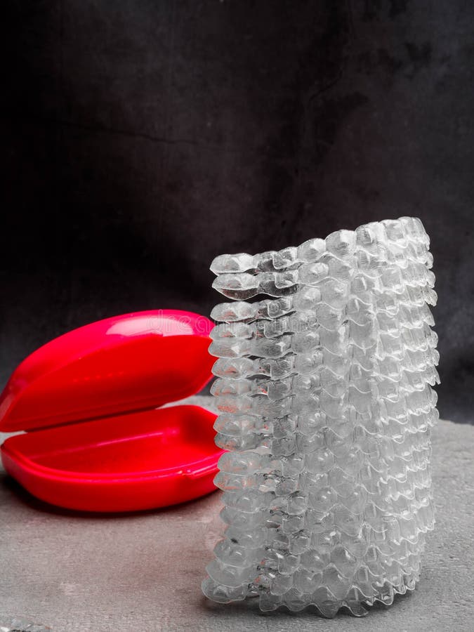 Teeth Braces or Retainer in Container Stock Image - Image of dentist ...