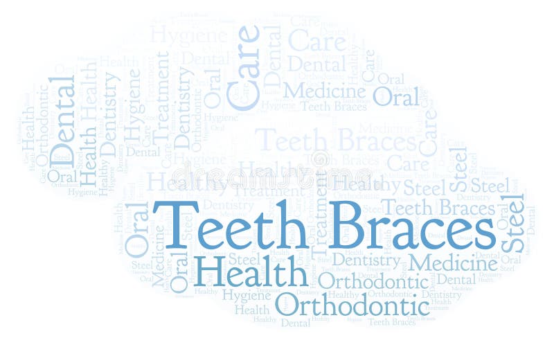 Teeth Braces word cloud. stock illustration. Illustration of teeth ...